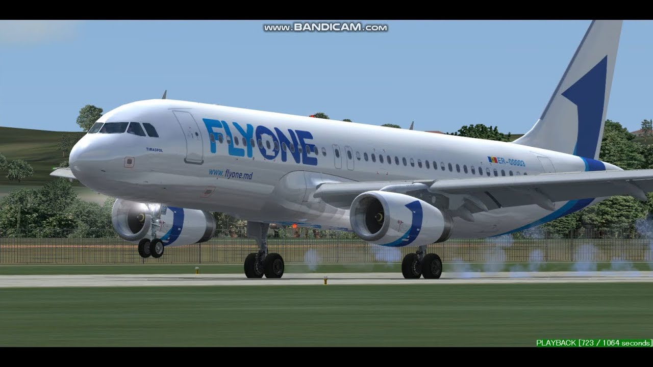 Fly One A320 Chisinau International Airport LUKK Landing FS9 - YouTube