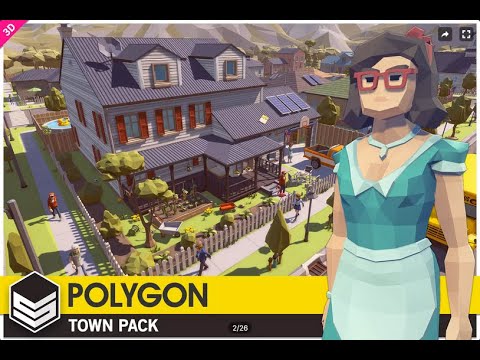 Unity Asset Review - POLYGON Town Pack - YouTube