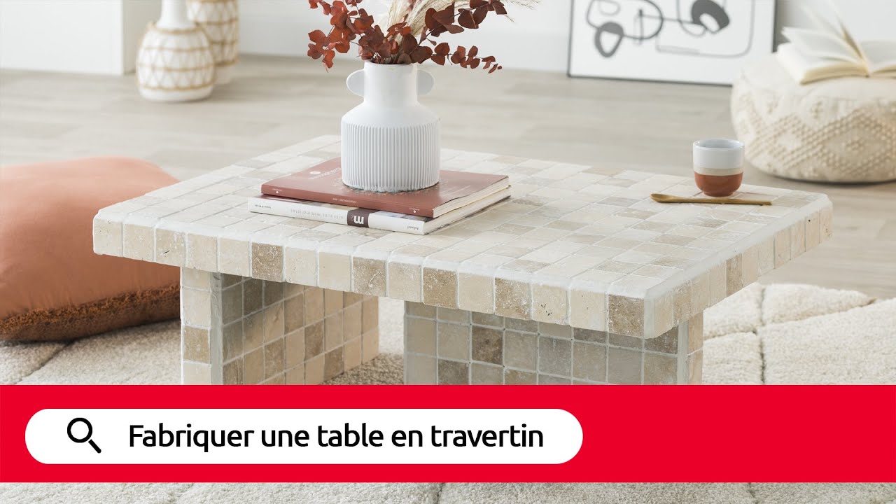 Tuto - Fabriquer une table en travertin - YouTube