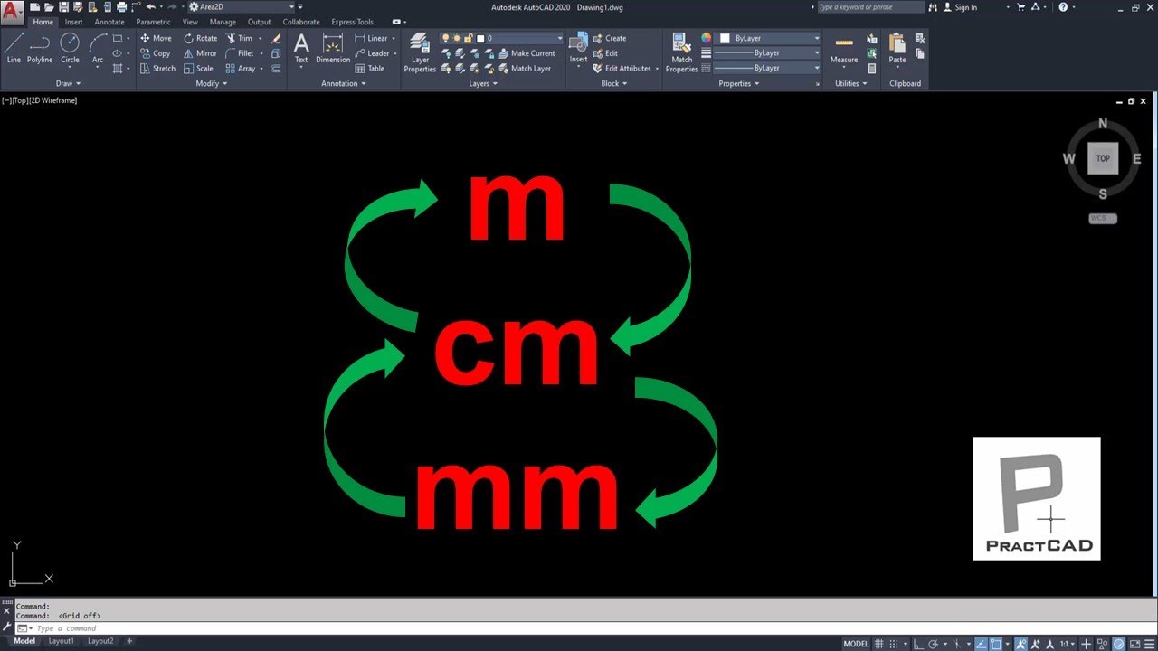 Como Converter Unidades De Medida No Autocad M Cm Mm Youtube