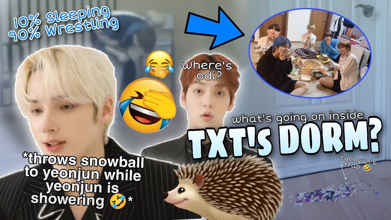 What goes on inside TXT's dorm? (txt dorm stories) - YouTube