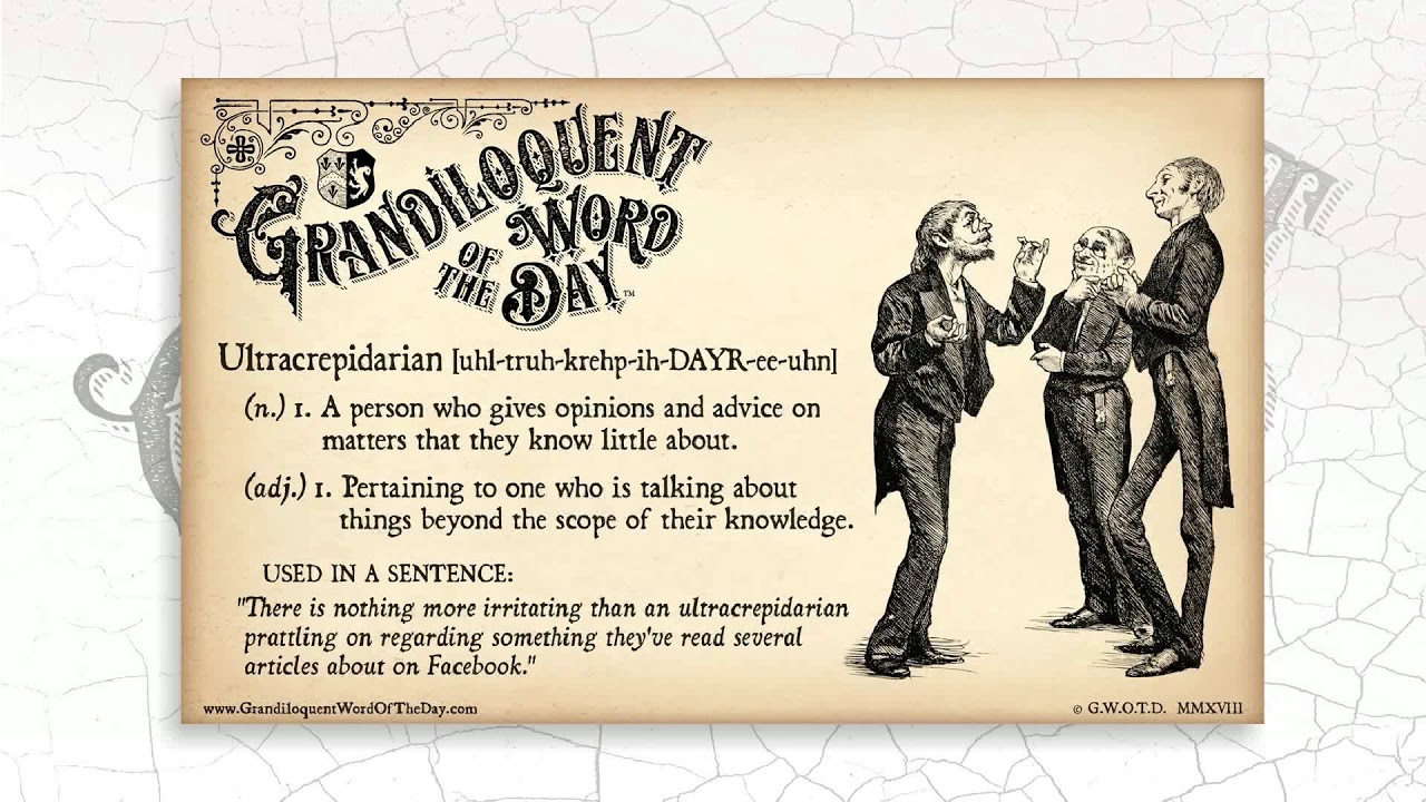 Ultracrepidarian - YouTube