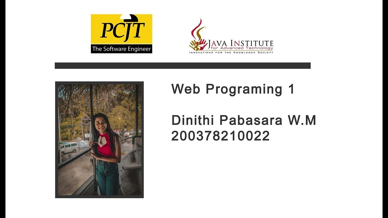 Web Project Task 45 | Java Institute - YouTube