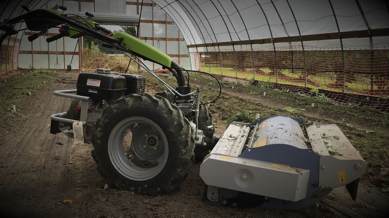 Grillo G110 Flail Mower Mowing Cover Crops - YouTube