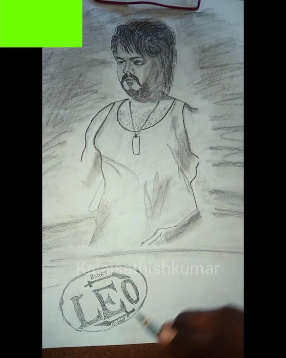 Leo Vijay Drawvijay Drawing Viral Drawing Shorts Leo Vijay Thalapathyvijay Art Youtube