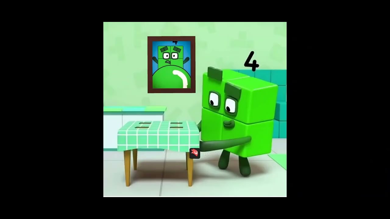 Four Reacts To His Fat Image - Numberblocks - YouTube