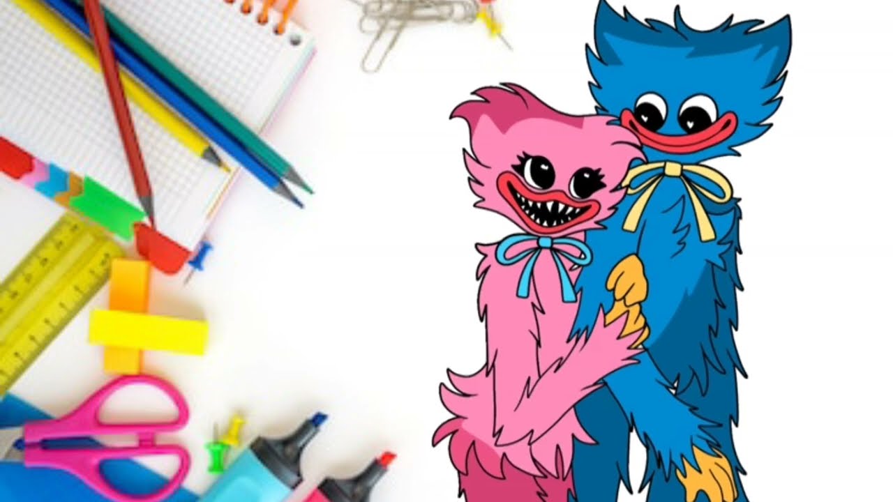 How to draw Kissi Missi and Hugi Wugy/ Nice drawing step by step/ - YouTube