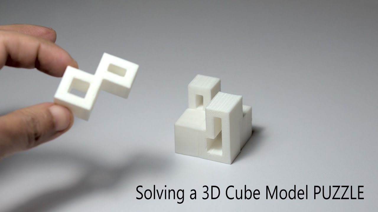 Solving a four piece cube puzzle - YouTube