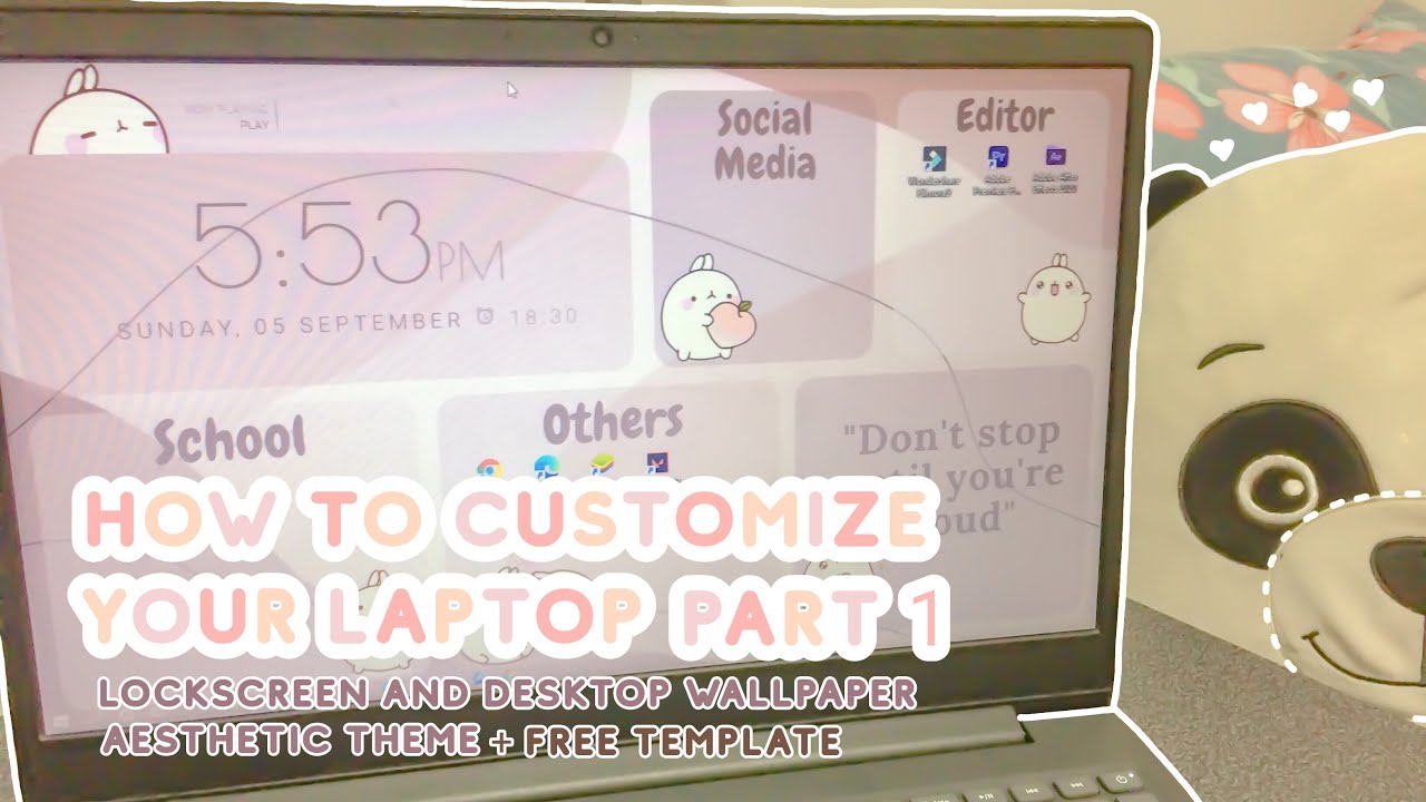 How to Make your Laptop Aesthetic (part 1) | aesthetic desktop ...