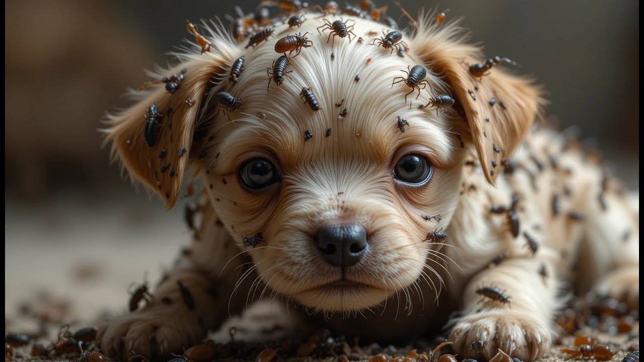 Horrifying! Puppy Infested with Bed Bugs, Worms - YouTube