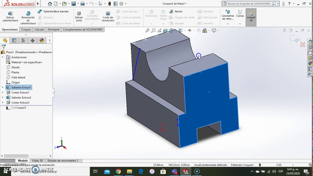 PIEZA BASICA SOLIDWORKS 2018 - YouTube
