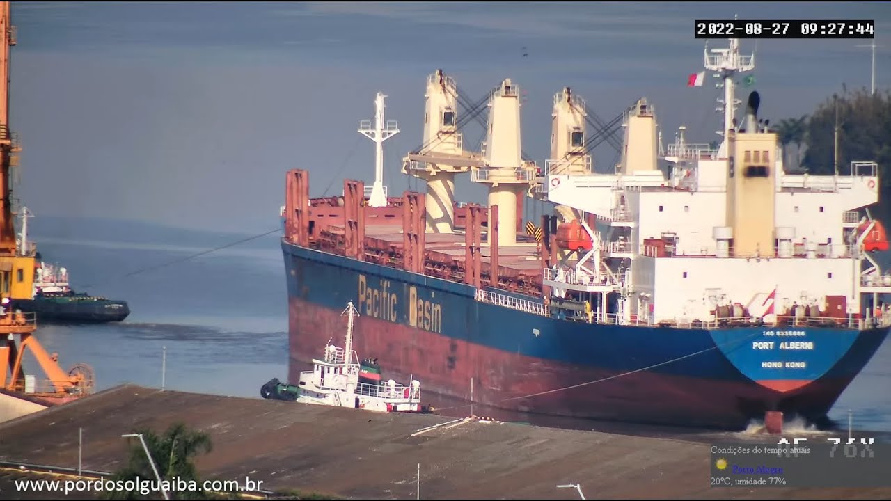 Saída do Navio PORT ALBERNI do Porto de Porto Alegre em 27/08/2022 ...
