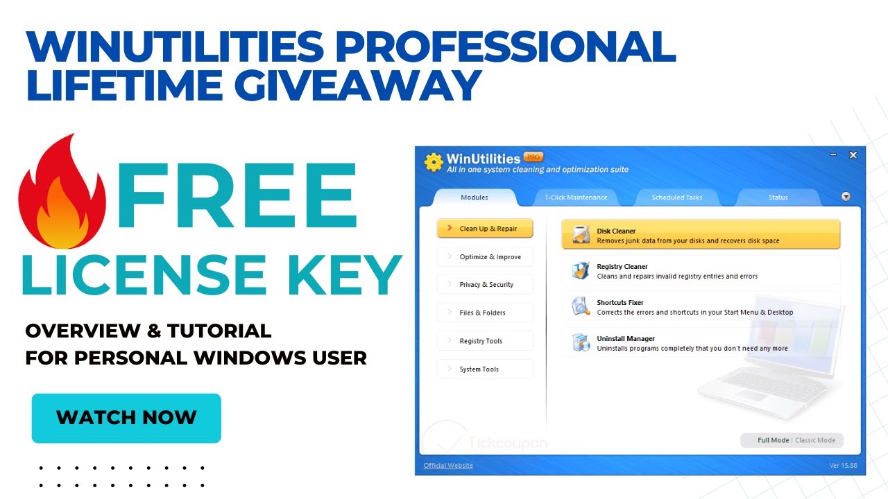 WinUtilities Professional Lifetime Giveaway The Ultimate Solution for ...