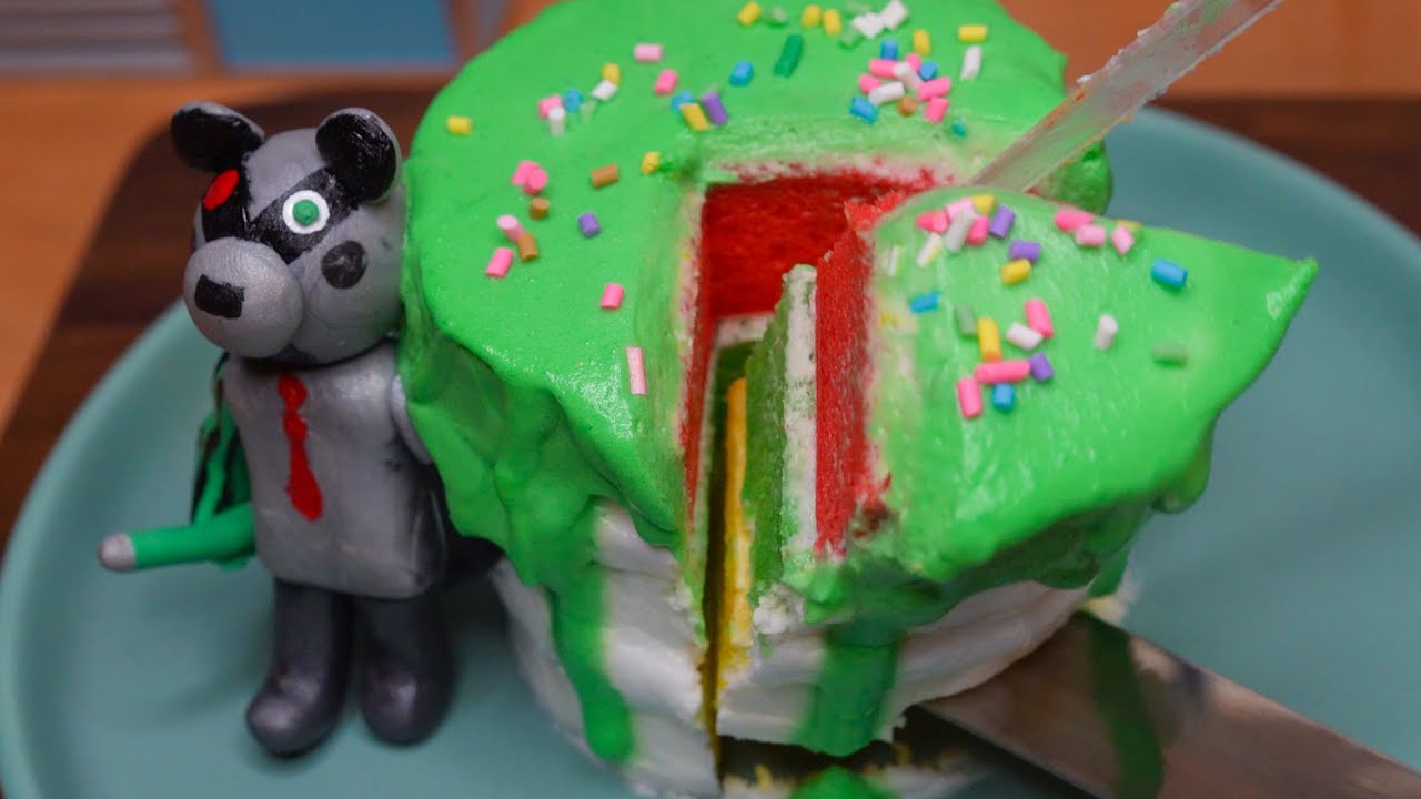 Miniature Cake roblox piggy BADGY | 😋 Kitchen Food I Mini real cooking ...