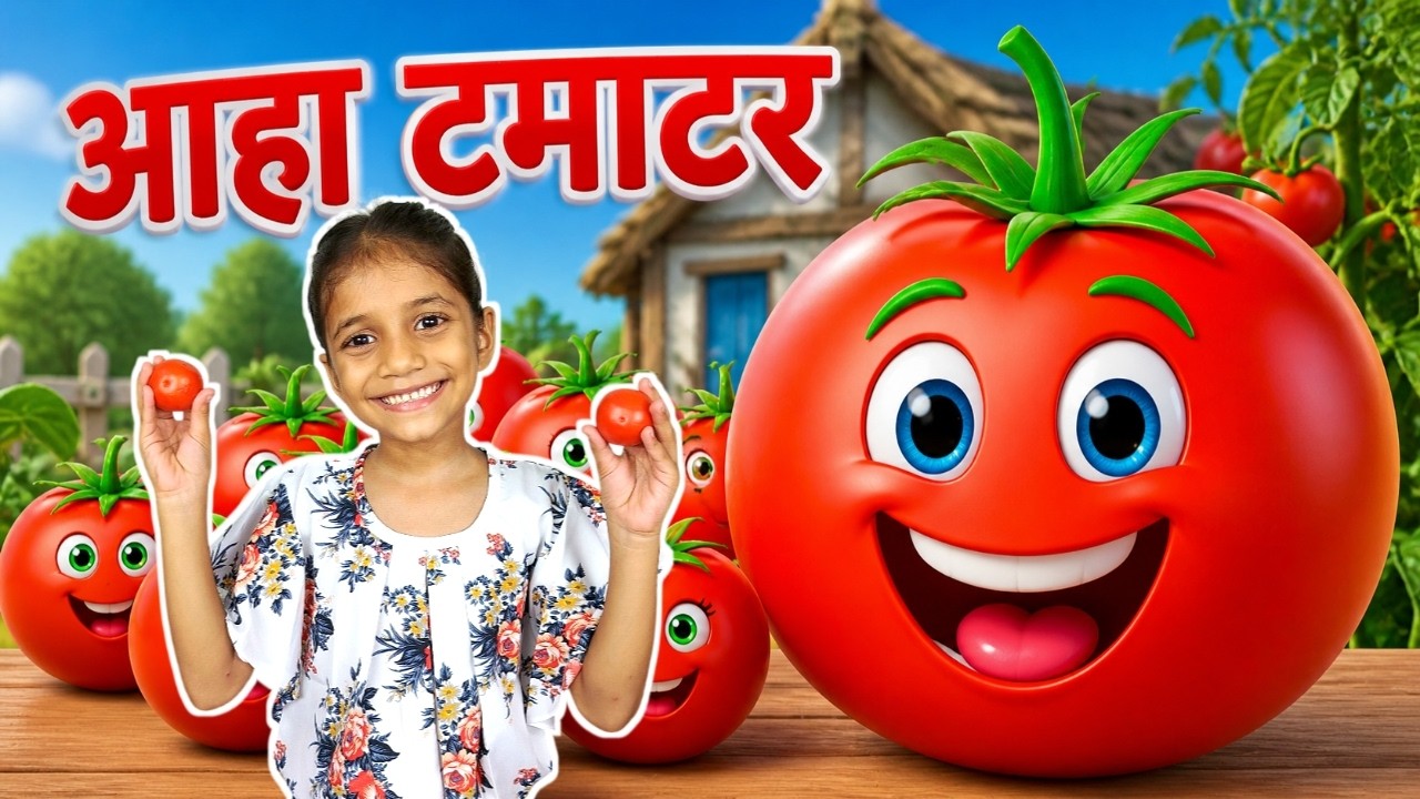 Aaha Tamatar Bade Majedar | आहा टमाटर - aaha tamatar | Tamatar poem ...