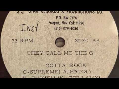 Gotta Rock - They call me the G ( Star Records Acetate 1987 ...