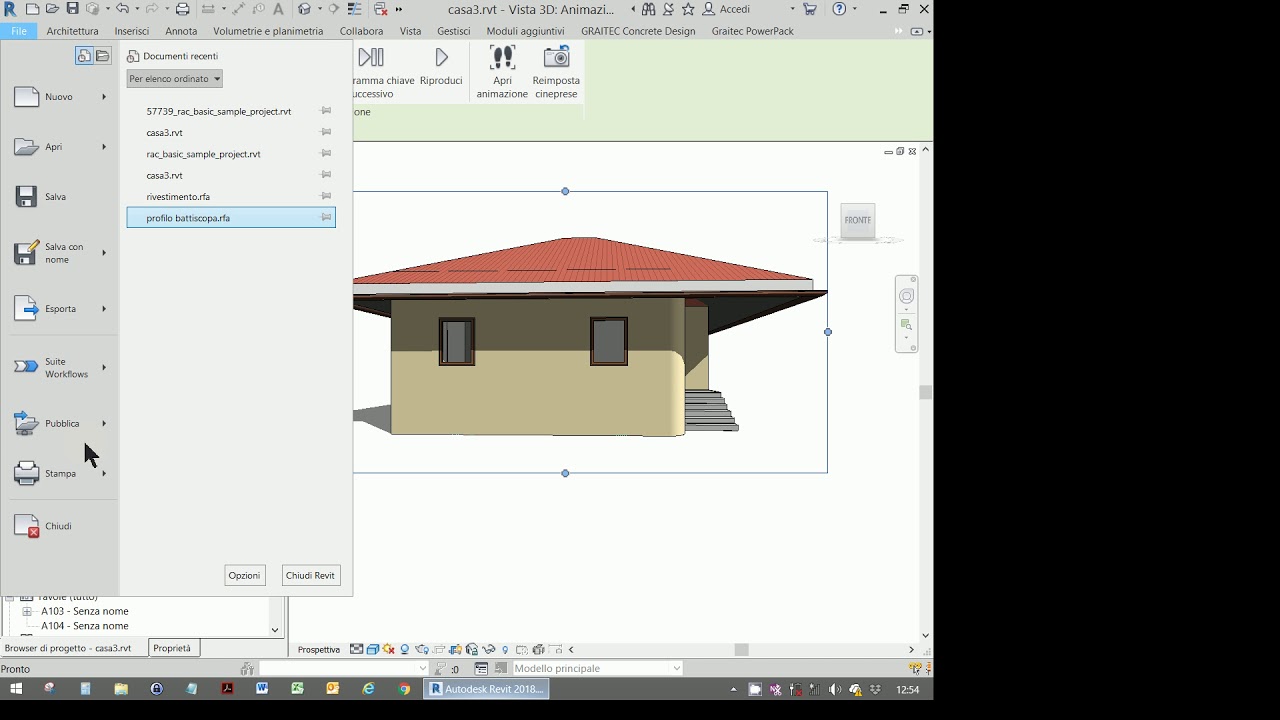 LEZIONE 6 3 BIM REVIT animazione - YouTube