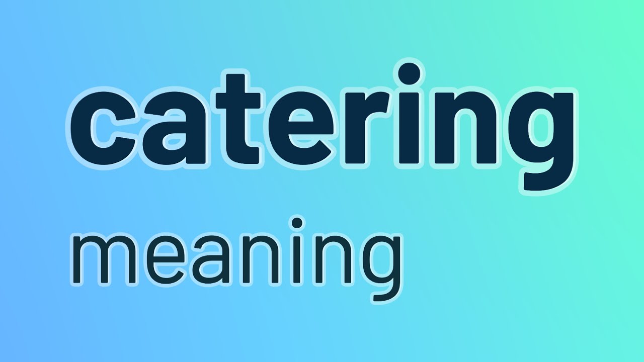 Catering - 69 English Vocabulary Flashcards - YouTube