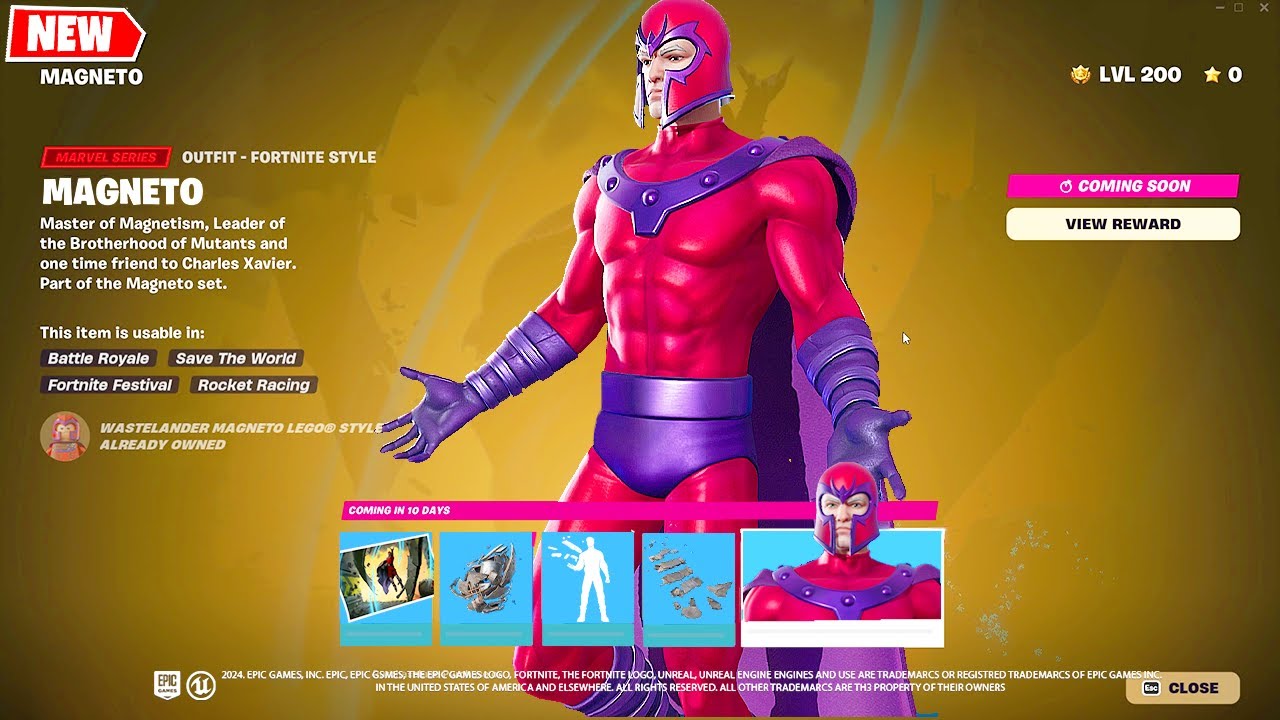 All Magneto Cosmetics Rewards Fortnite - YouTube
