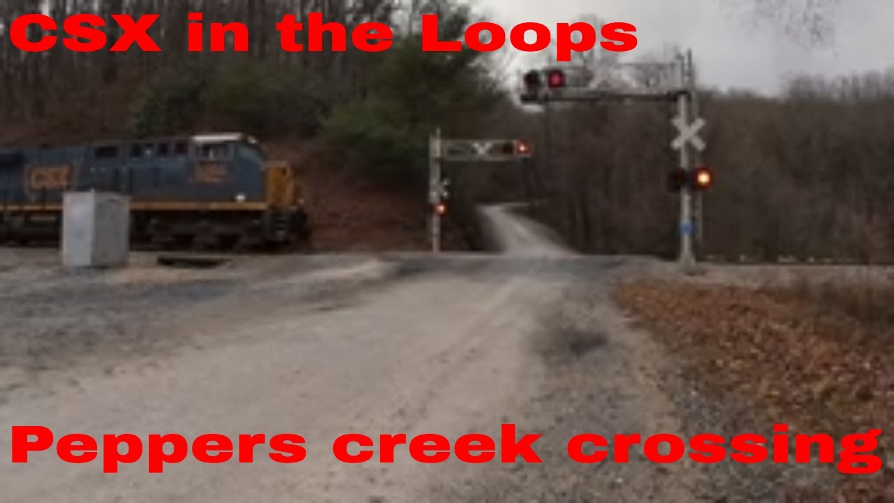 CSX in the loops (peppers creek road crossing) - YouTube