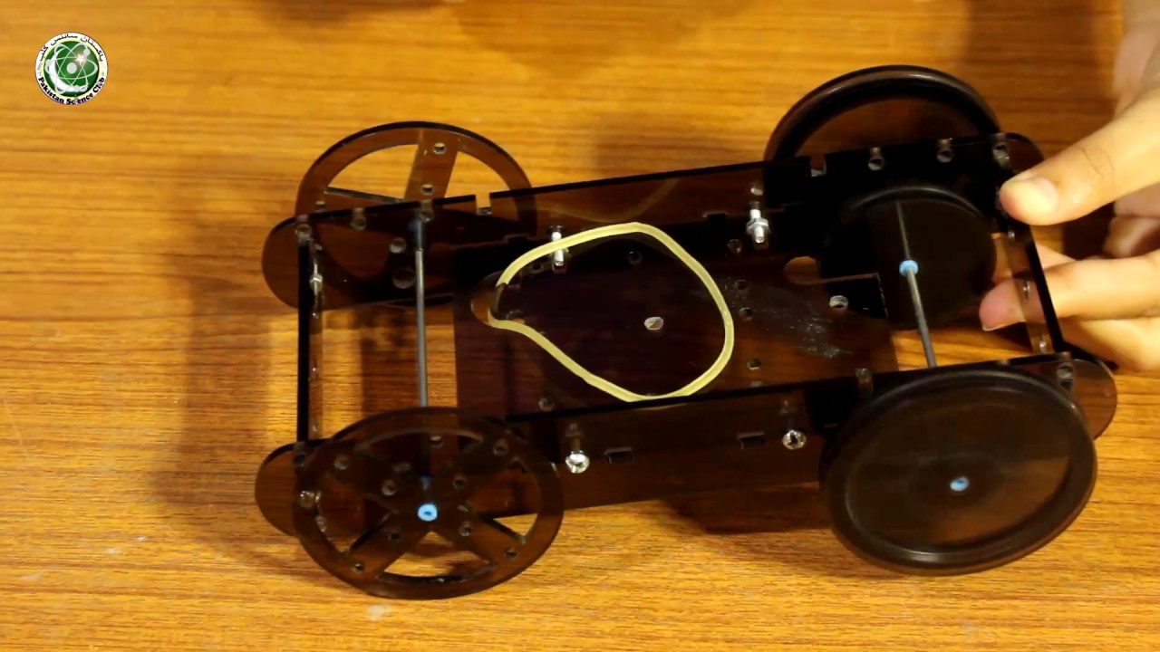 Build a Rubber band Powered Car from PSC STEM kit - YouTube