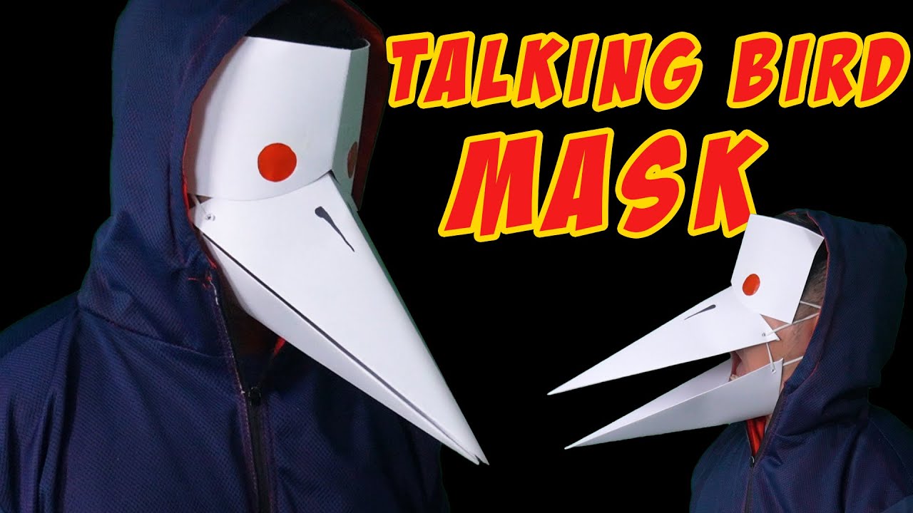 Paper Talking Bird Mask || How to make Halloween mask paper - YouTube