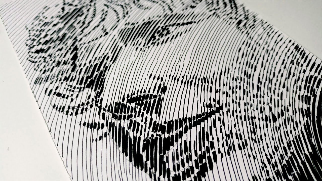 Drawing #42: Ed Sheeran | How to draw illusion effect with linepen ...