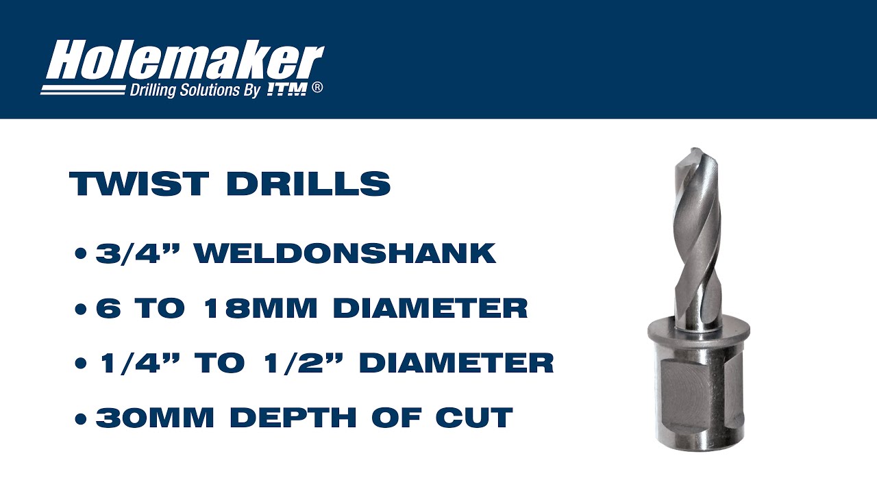 Holemaker Twist Drills - Weldon Shank - YouTube