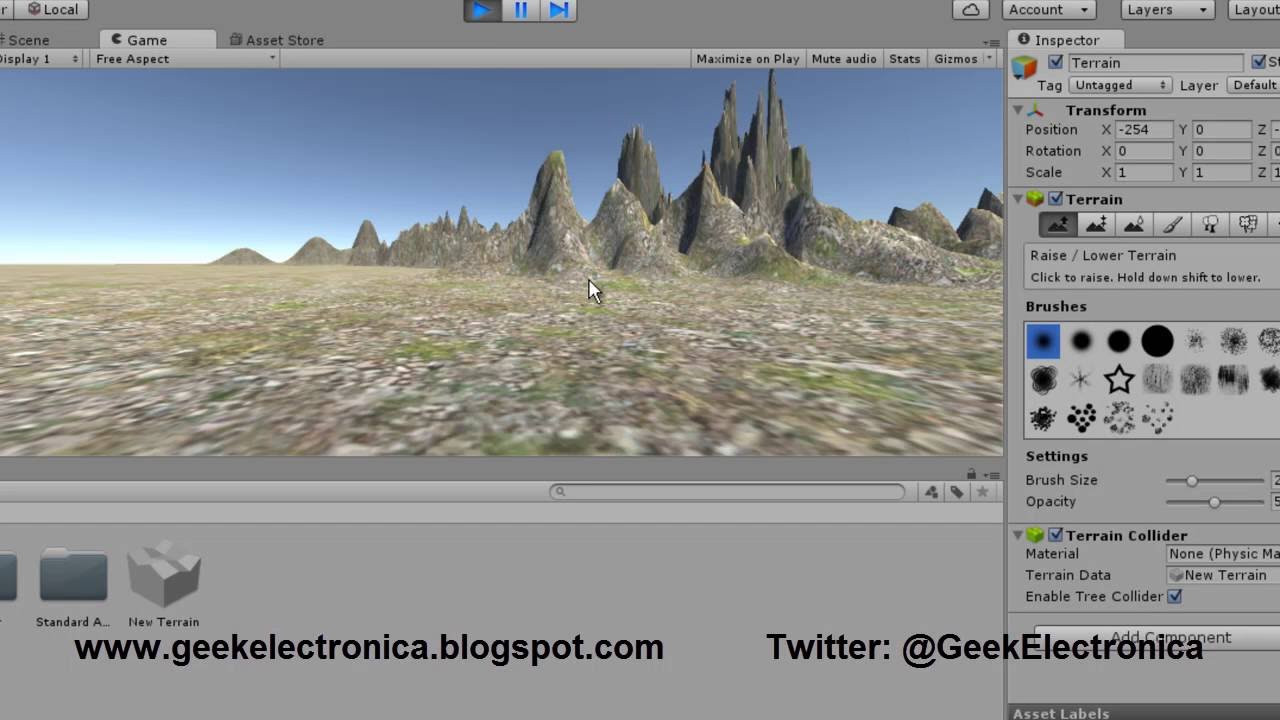 Tutoriales Unity3D #2 - Como crear un terrero en Unity3D - YouTube