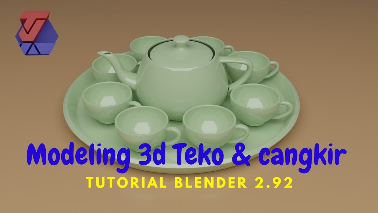 tutorial blender 2.92: Cara mudah modelling 3d teko dan cangkir - YouTube