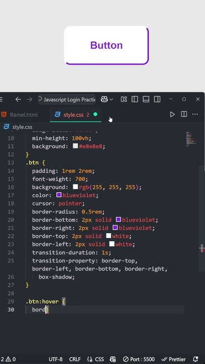 How To Create Button Html And Css Html Css Coding Shortvideo Shorts Youtube