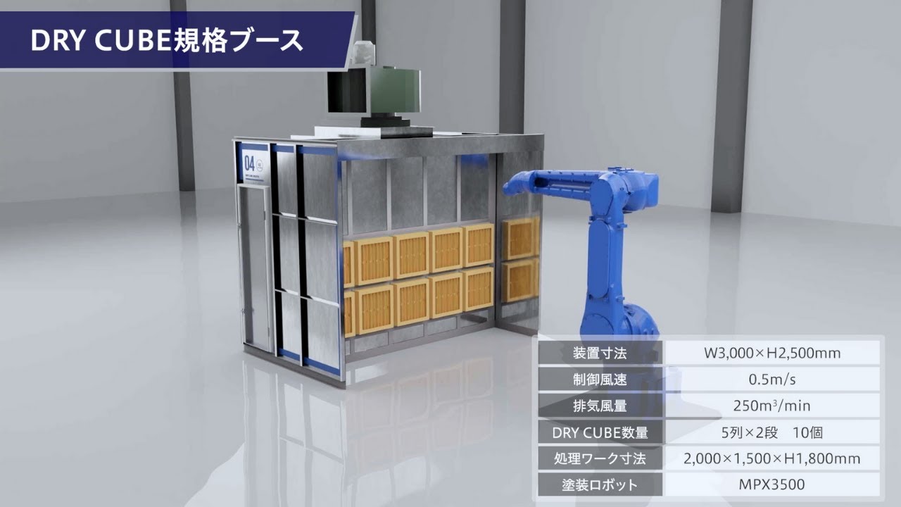 規格品DRY CUBEブース - YouTube