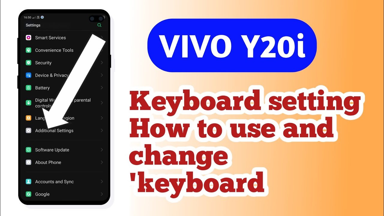 VIVO Y20i , keyboard setting How to use and change keyboard - YouTube