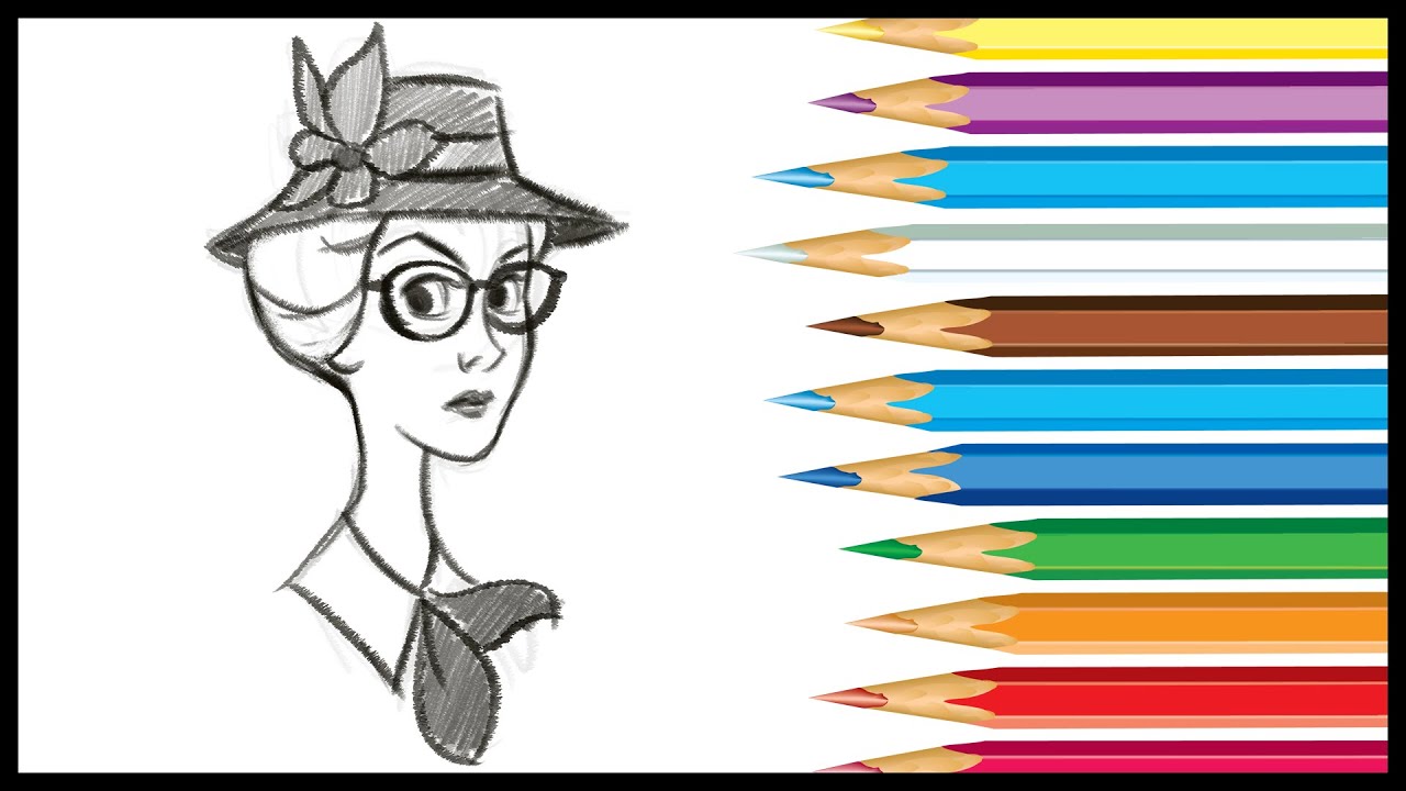 How to draw ANITA RADCLIFFE from THE HUNDRED AND ONE DALMATIANS ️ - YouTube