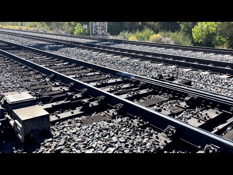 Close Up View! BNSF Port Stack Train Hammers The Switch. Diverge’s Main ...
