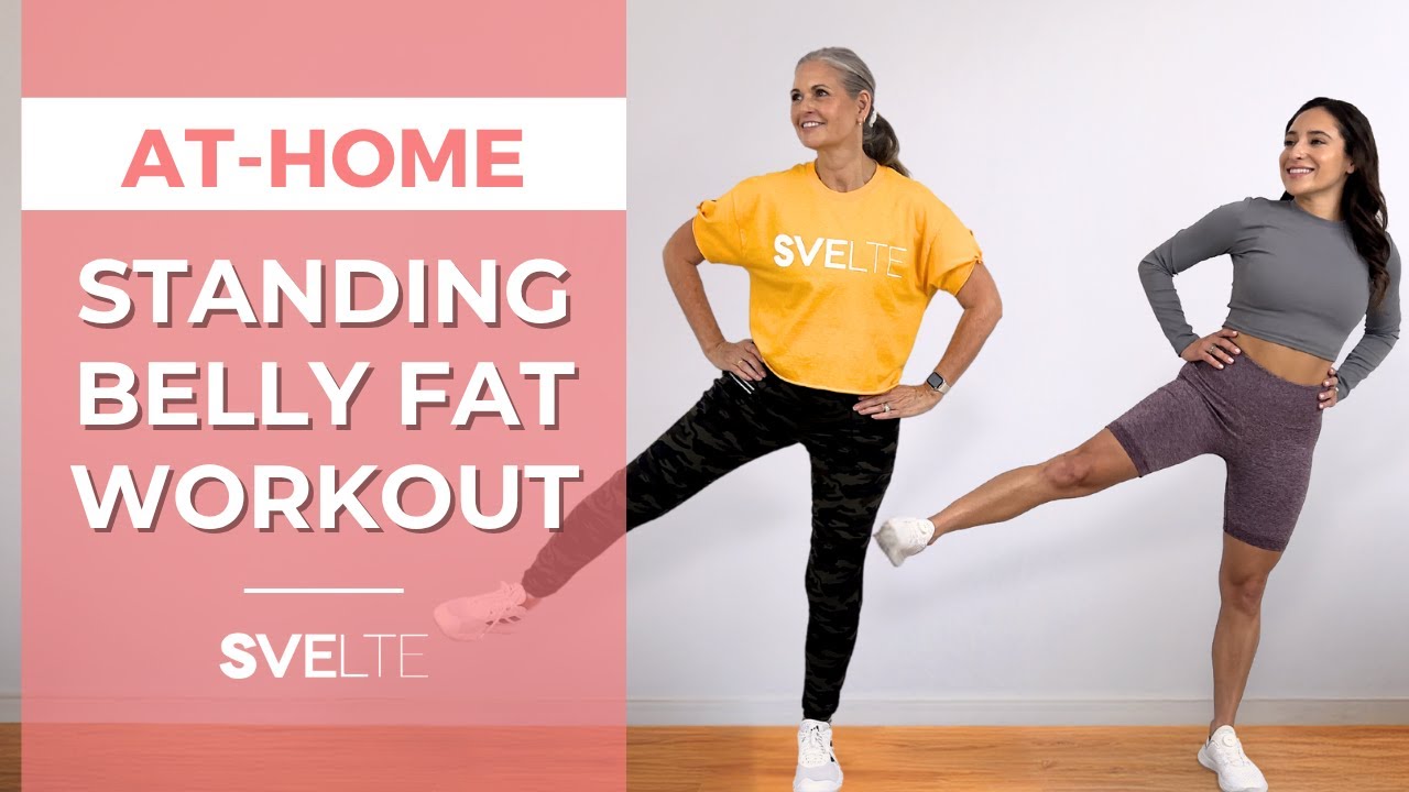 Standing Belly Fat Workout | At Home | Fat Blasting - YouTube