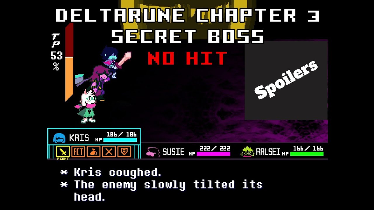 Deltarune Chapter 3 Secret Boss NO HIT - YouTube