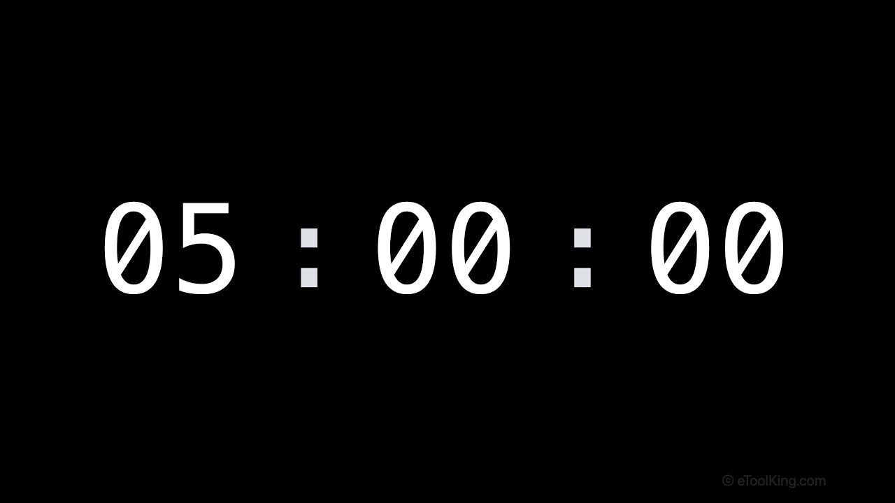 5 hours Countdown Timer with Alarm #new #4k - YouTube