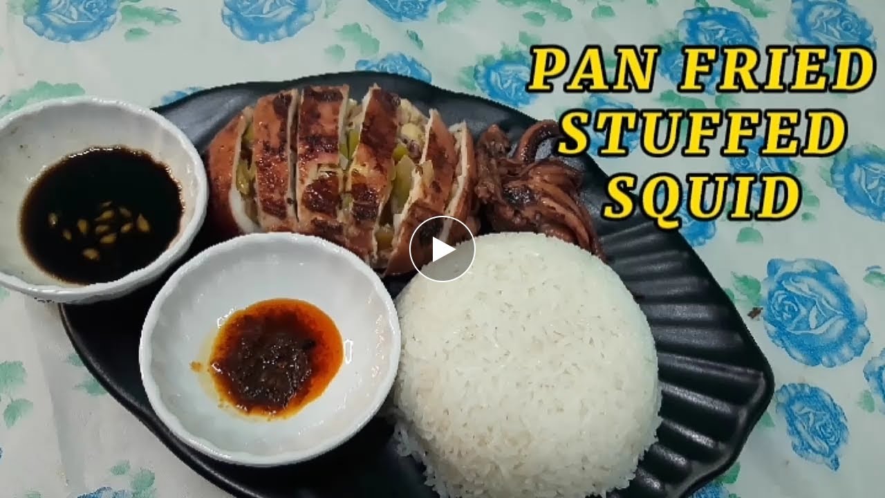 Pan fried Stuffed Squid Prepare to Make Your Mouth Water - YouTube