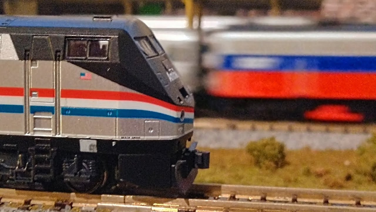 Metro-North and Amtrak trains on a Friday. N scale compositions ...
