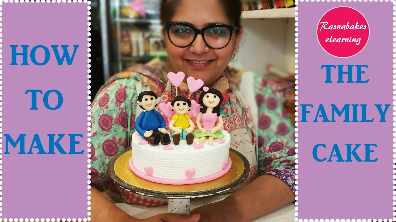 How To Make Family Cake:Free Cake Decorating Tutorial - YouTube