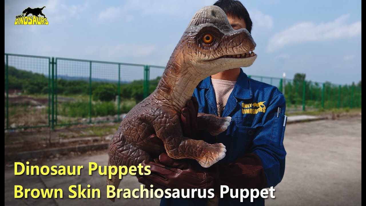 Brown Skin Brachiosaurus Puppet | Dinosaur puppets - YouTube