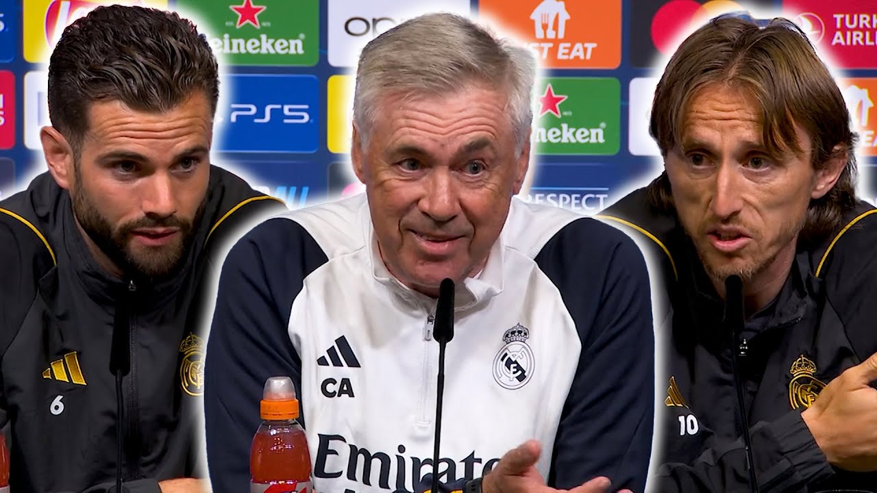 'Courtois will START tomorrow! 😮 Ancelotti, Nacho, Modric | Dortmund v ...