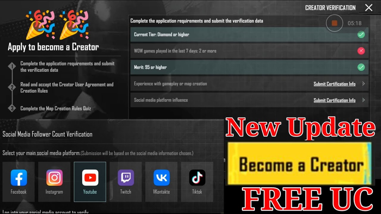 Pubg Creator new Update | How To Apply Become Pubg Creator | Pubg New ...