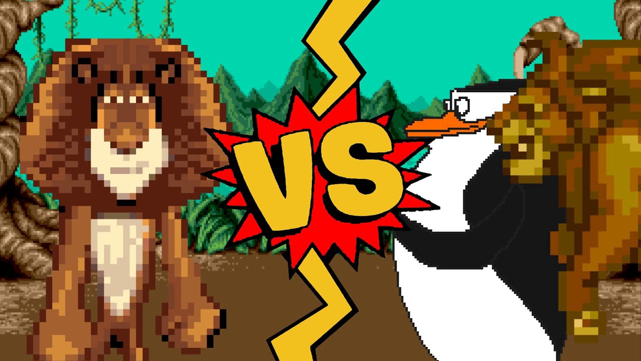 M.U.G.E.N Battles | Alex the Lion vs Simba/Skipper - YouTube