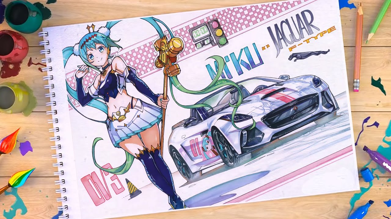 how to draw Miku with markers | Draw so easy Anime - YouTube