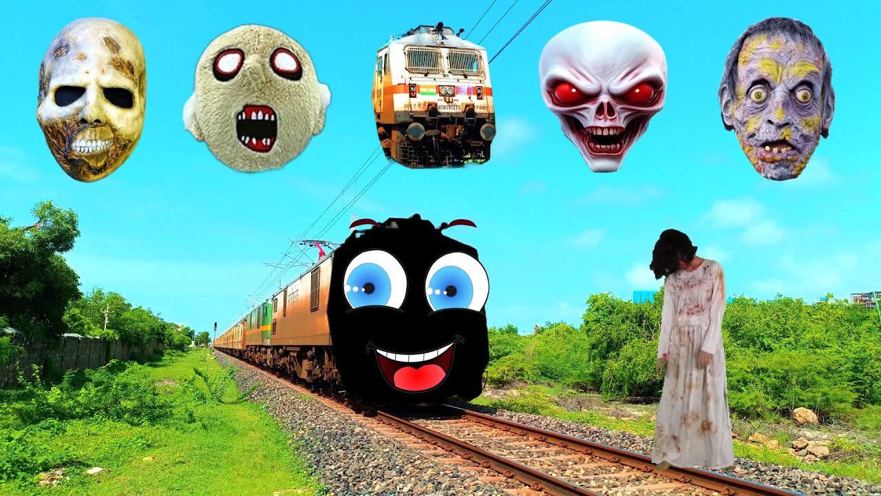 Horror New ghost train model funny video | funny train face video | new ...