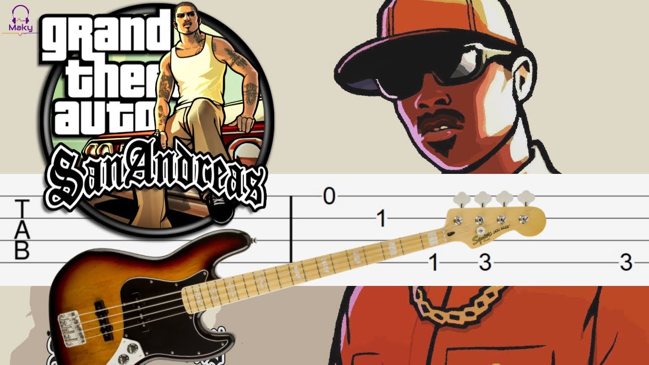 GTA San Andreas Theme [Bass Tabs Tutorial] - YouTube