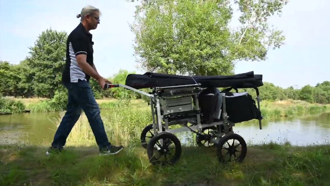 Powered Fishing Barrow - YouTube