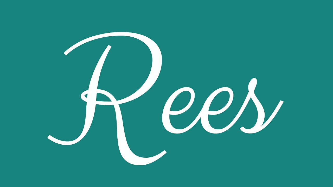 Learn how to Sign the Name Rees Stylishly in Cursive Writing - YouTube